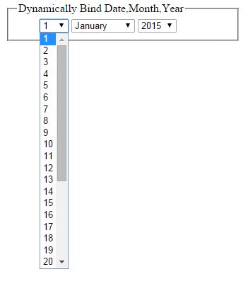 How To Dynamically Set Date Month Year In Drop Down List In Asp Net C Neeraj Code