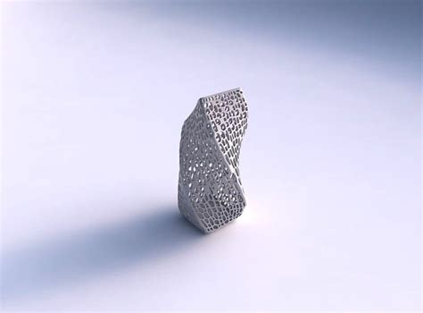 Vase Twisted Bent Quadratic With Dense Organic Lattice 2 3d Model