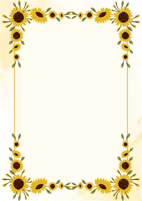 Sunflower Border Design