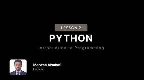 Introduction To Programming Using Python Lesson YouTube