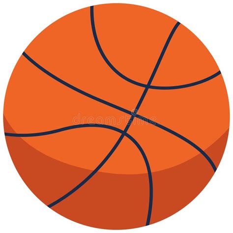 2d Illustration Of Orange Basketball Sport Ball Stock Image