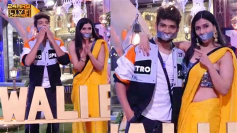 Bigg Boss 17 Live Munawar Or Manara Ne Media Ke Samane Kiya Romacne