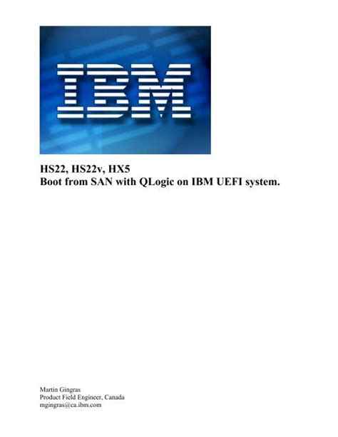 Boot From San With Qlogic On Ibm Uefi System