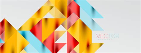 Tech Minimal Overlapping Triangle Shapes Elements Vector Image