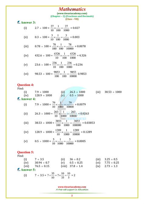 Ncert Solutions For Class 7 Maths Chapter 2 Fractions And Decimals