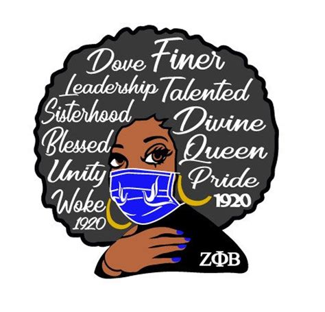 Zeta Phi Beta Lady Cut File Silhouettecricut Jpeg Svgdfx Etsy