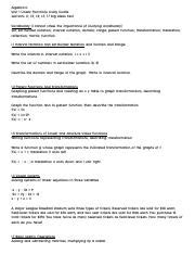 Study Guide Unit Pdf Algebra II Unit Linear Functions Study Guide Sections