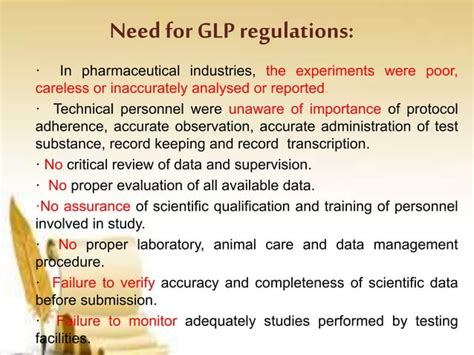 Glp And Schedule 1 Ppt