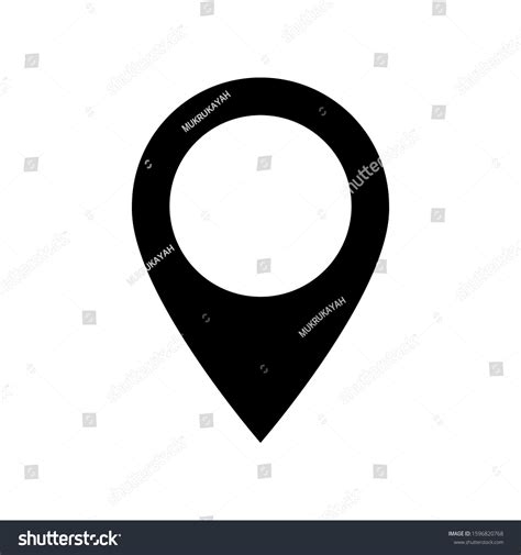 Pin Location Icon Vector Simple Design Stock Vector Royalty Free Shutterstock