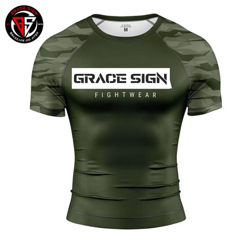 Grace Sign Green Camo Rash Guard Grace Sign