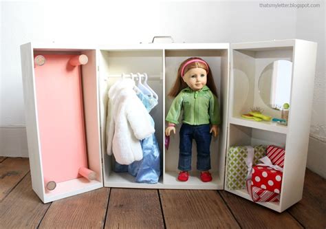 Doll Closet Folding 18 Inch Doll Furniture Storage Trunk With Bed