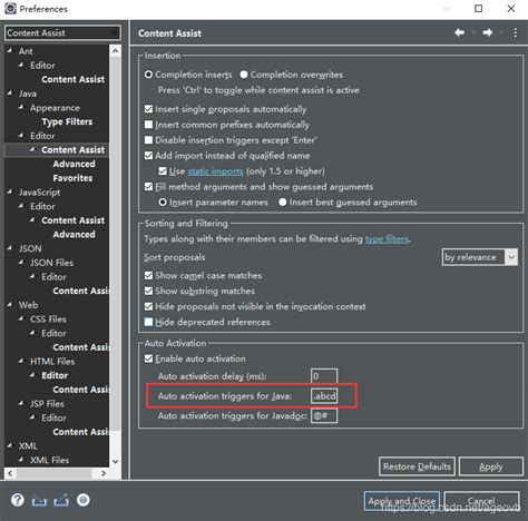 【解决方法】eclipse去除自动补全变量名类型 Csdn博客