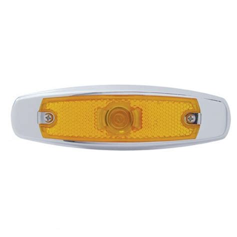 Single Halogen Bulb Light Clearance Marker With Ss Bezel Amber Lens 30294