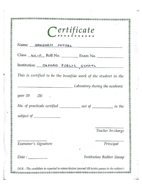 Class 12th Practical File Chemistry Pdf