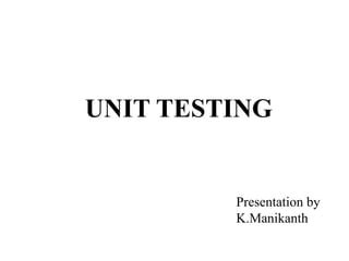 Unit Testing PPTX