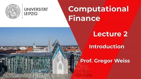 Computational Finance Video 2 Introduction Youtube