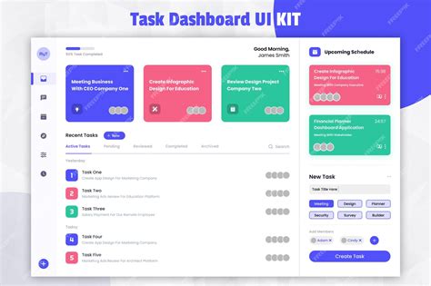 Premium Psd Task Dashboard Ui Kit