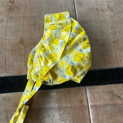 Kate Quinn Other Kate Quinn Yellow Flowered Bonnet Poshmark