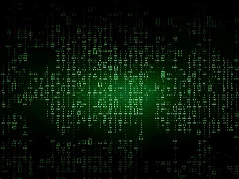 Green Binary Code Futuristic Technology Background Design With Abstract Digital Patterns And