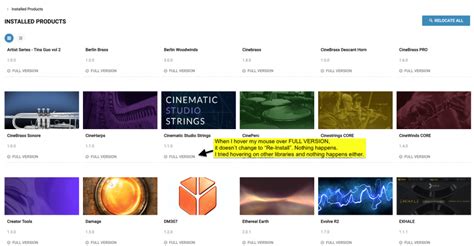 Trying To Re Install A Library In Native Access But That Option Does
