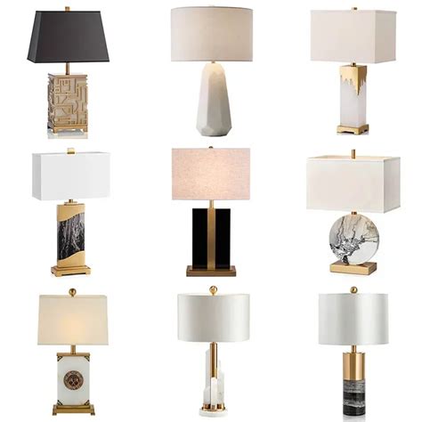 Настольные лампы с черным мраморным рисунком новинка искусственная кожа Современная тканевая