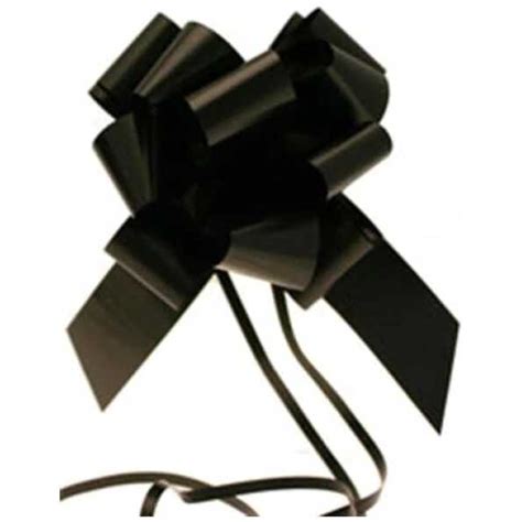 Poly Ribbon Pull Bow Black The Baggery Sundries Uk Ltd