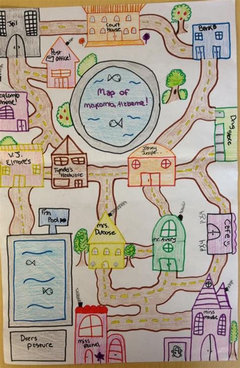 To Kill A Mockingbird Map Of Maycomb Schemax