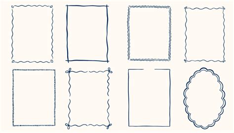 Hand Drawn Ink Vintage Frames In Marine Sea Coastal Style Stamp Or