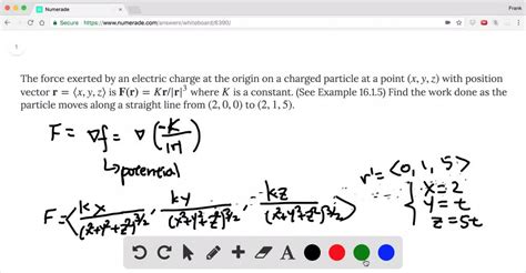 The Force Exerted By An Electric Charge At The Origin On A Charged