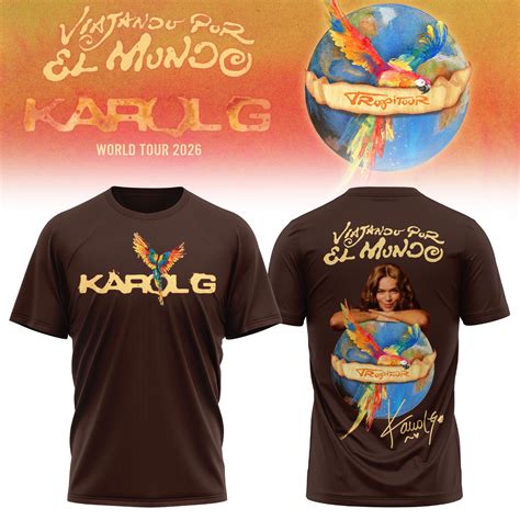 Karol G Viajando Por El Mundo Tropitour 2026 Limited Edition T Shirt