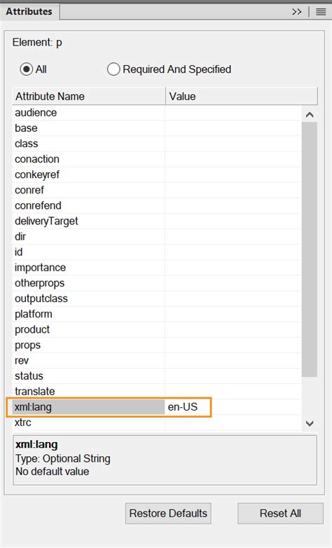 Language And Font Settings In Structured Documents