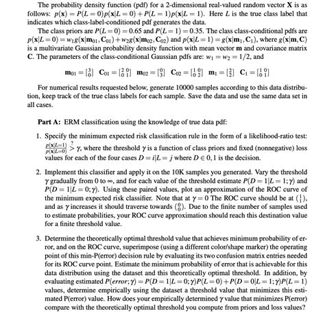 The Probability Density Function Pdf For A Chegg