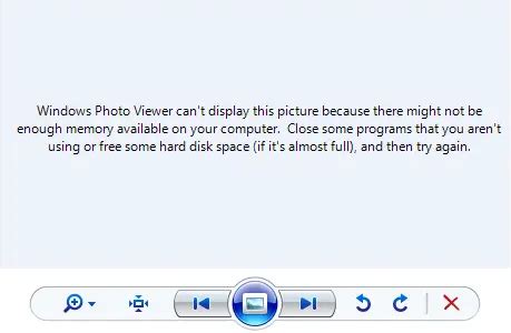 Fix Windows Photo Viewer Not Enough Memory Error
