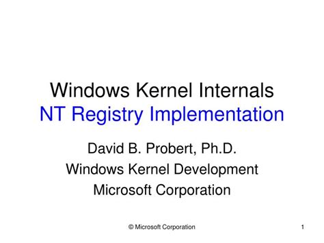 Ppt Windows Kernel Internals Nt Registry Implementation Powerpoint