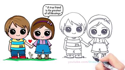 آموزش نقاشی دو خواهر و برادر کوچولوی بانمک