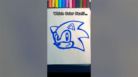I Drew Sonic With Posca Markers But The Blue Marker Is Huge🤯 Viral Art Satisfying Shorts