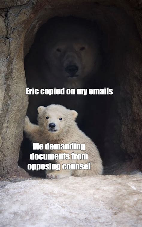 Meme Eric Copied On My Emails Me Demanding Documents From Opposing