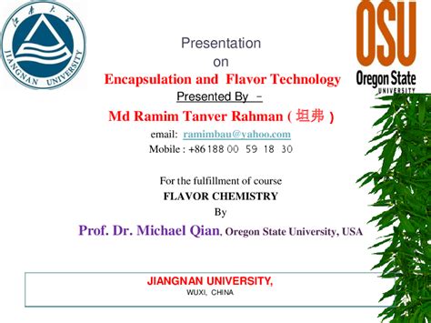 Ppt Encapsulation And Flavor Ppt