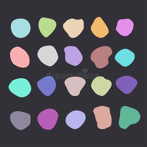 Random Shapes Organic Color Blobs Of Irregular Shape Stock Vector