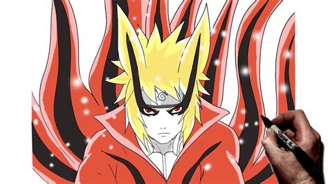 How To Draw Baryon Minato Step By Step Naruto Youtube