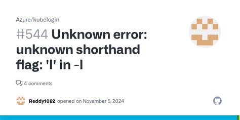 Unknown Error Unknown Shorthand Flag L In L · Issue 544 · Azure