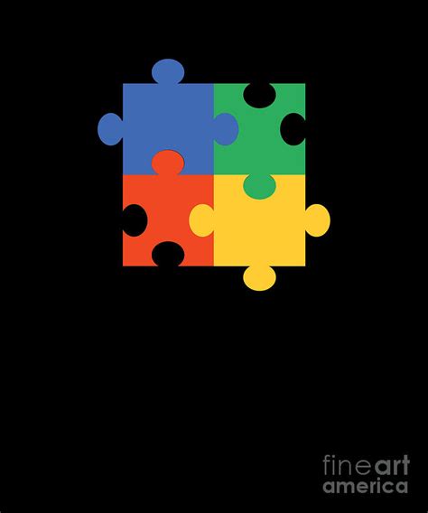 Puzzle Piece Geek Numbered Squares Puzzlers Thinking Gift Digital Art ...