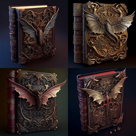 Ornate Book With Dragon Wings