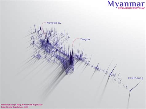 [oc] Population Density Map Of Myanmar Usluck