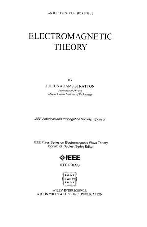 Solution Electromagnetic Theory Ieee Press Series On Electromagnetic