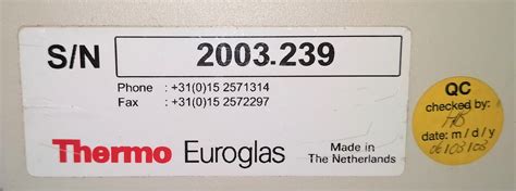 New Open Box Thermo Euroglas Efu1000 Sample Prep Filtration System For