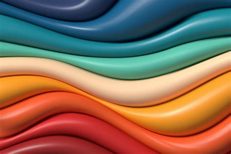 Premium Vector Modern Abstract Multicolored 3d Wavy Background Horizontal Lines Or Background