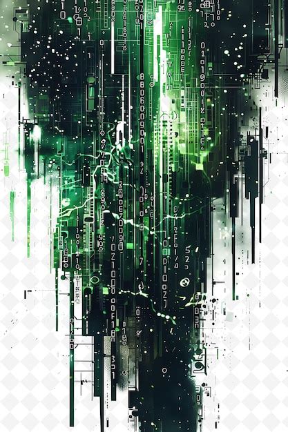 png hacker decryption glitch with binary code abstract shapes an