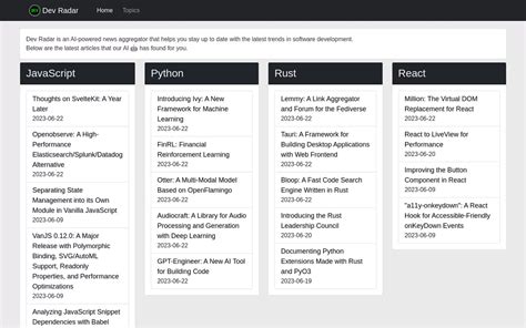 Dev Radar AI Tool Information Latest Updates And Alternatives AINave
