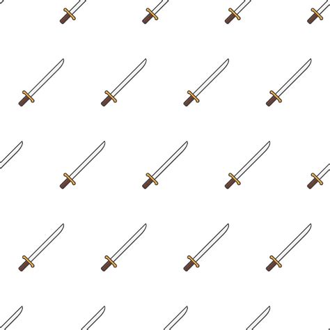 Premium Vector Sword Seamless Pattern On A White Background Weapon